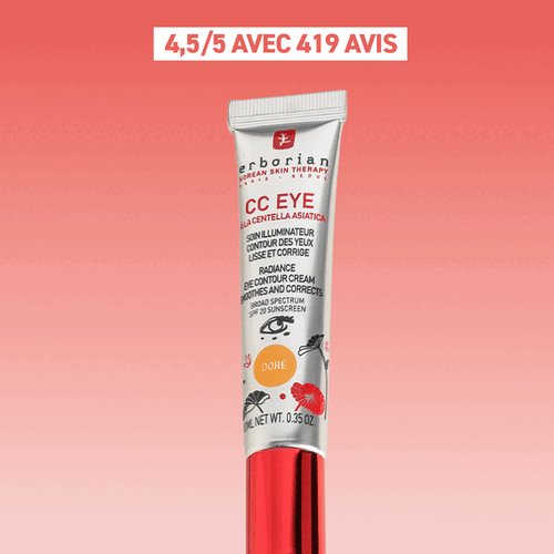 CC Eye Erborian doré | Soin teinté contour des yeux | Erborian